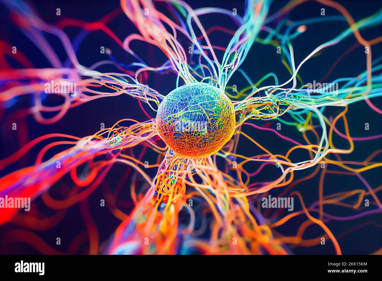 nerve pathways in the human body illustration 02 Stock Photo - Alamy