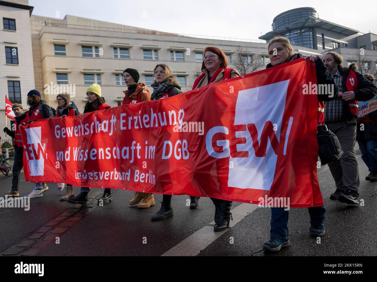 Berlin, Germany. 25th Nov, 2022. Participants in the demonstration of ...
