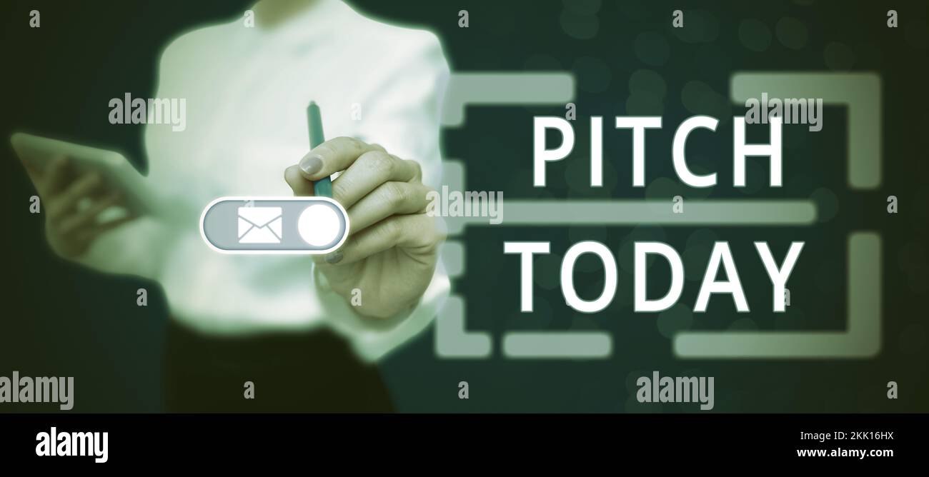 Hand writing sign Pitch. Business idea quality sound governed by rate ...