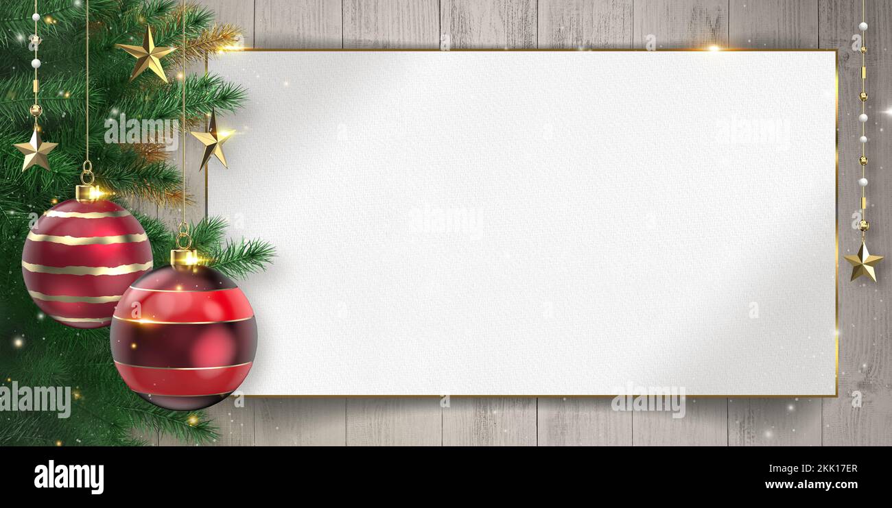 Christmas Luxury Background Card with Paper Sheet Label Template 3D ...