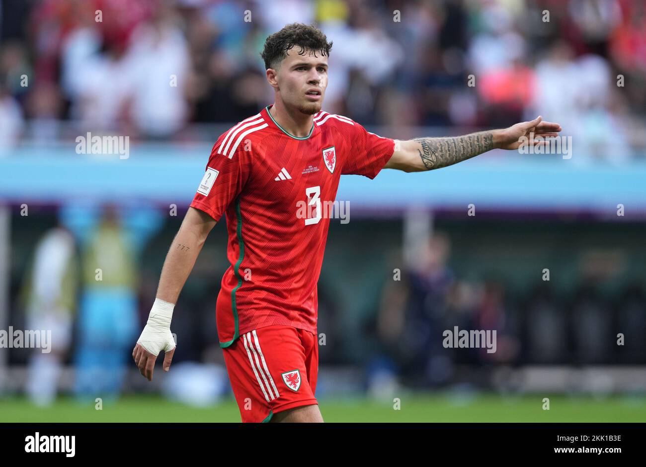 Wales' Neco Williams during the FIFA World Cup Group B match at the ...