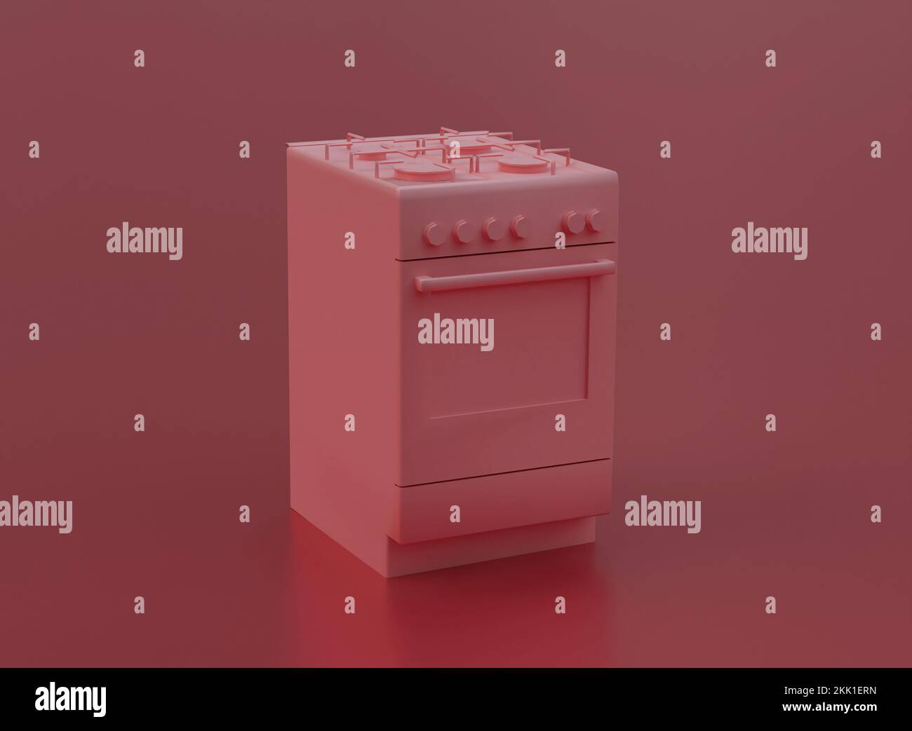 A 3d illustration of a gas cooker Stock Photo - Alamy