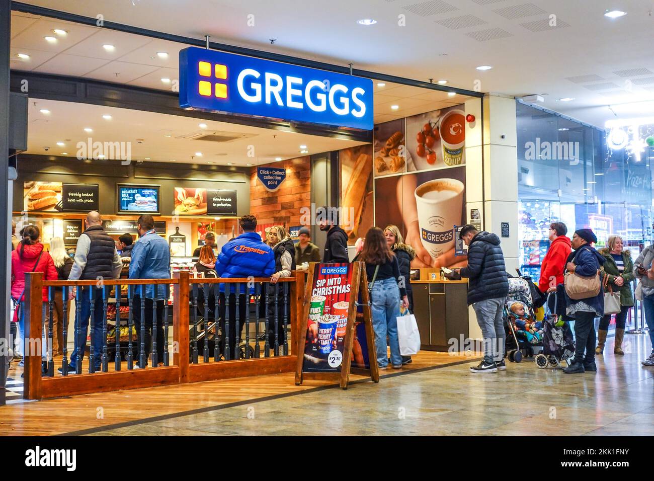 Greggs queues hi-res stock photography and images - Alamy
