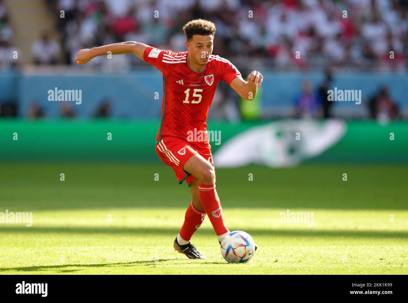 Wales' Ethan Ampadu during the FIFA World Cup Group B match at the ...