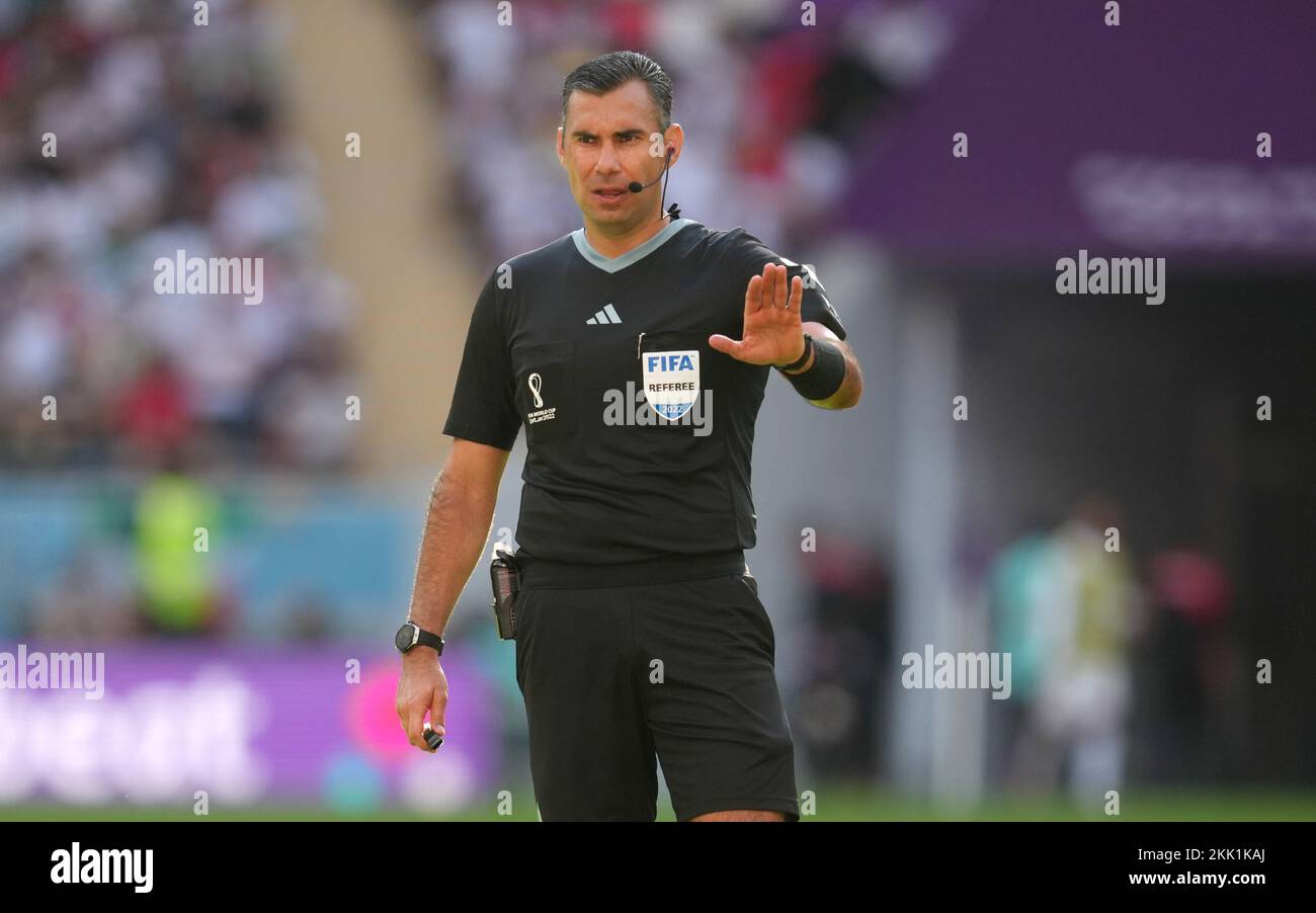Referee Mario Escobar during the FIFA World Cup Group B match at the ...