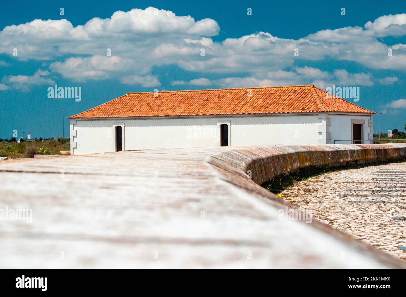 A beautiful white building in Montijo, Portugal Stock Photo - Alamy