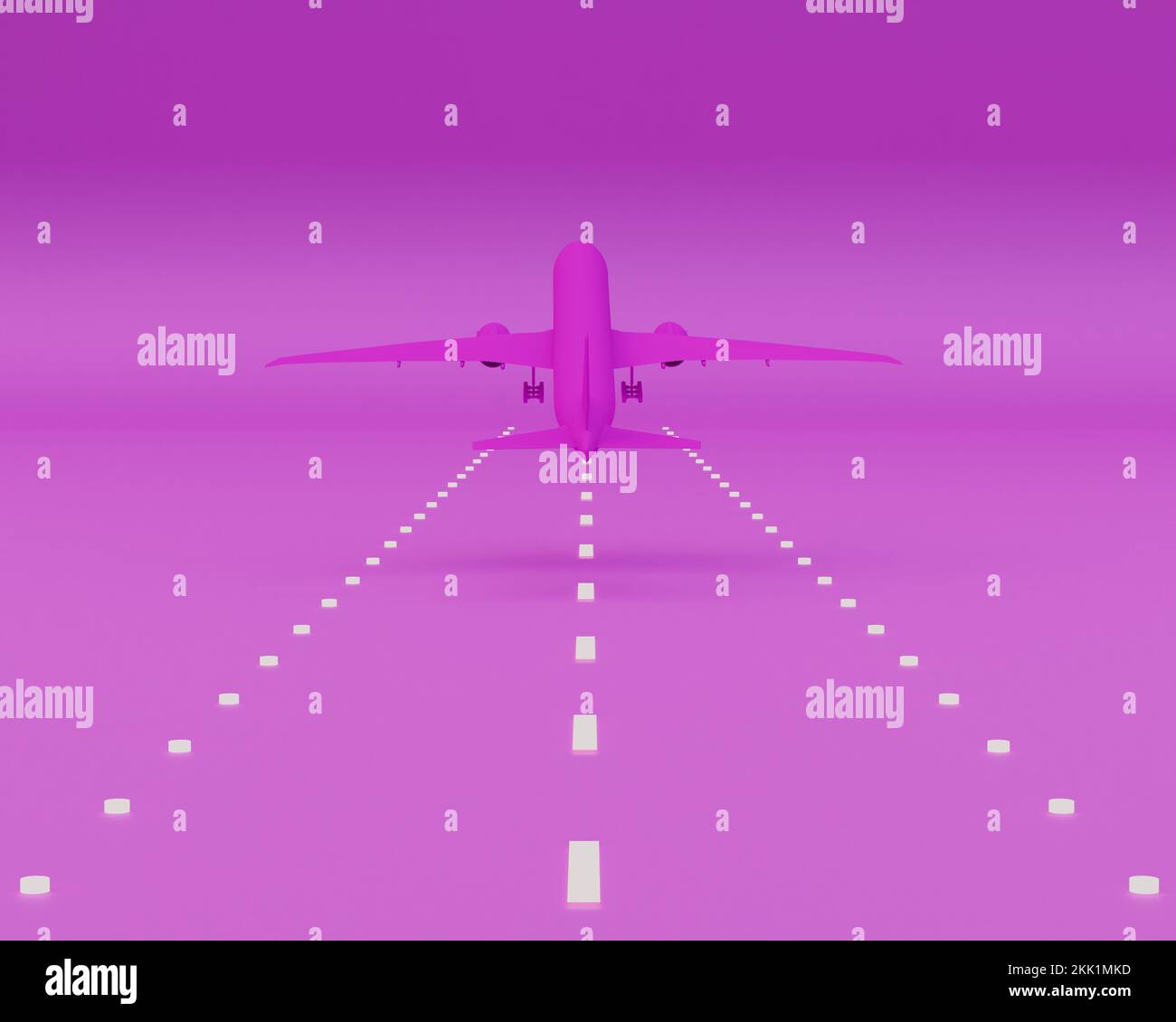 A 3d illustration of an airplane taking off on the runway Stock Photo ...