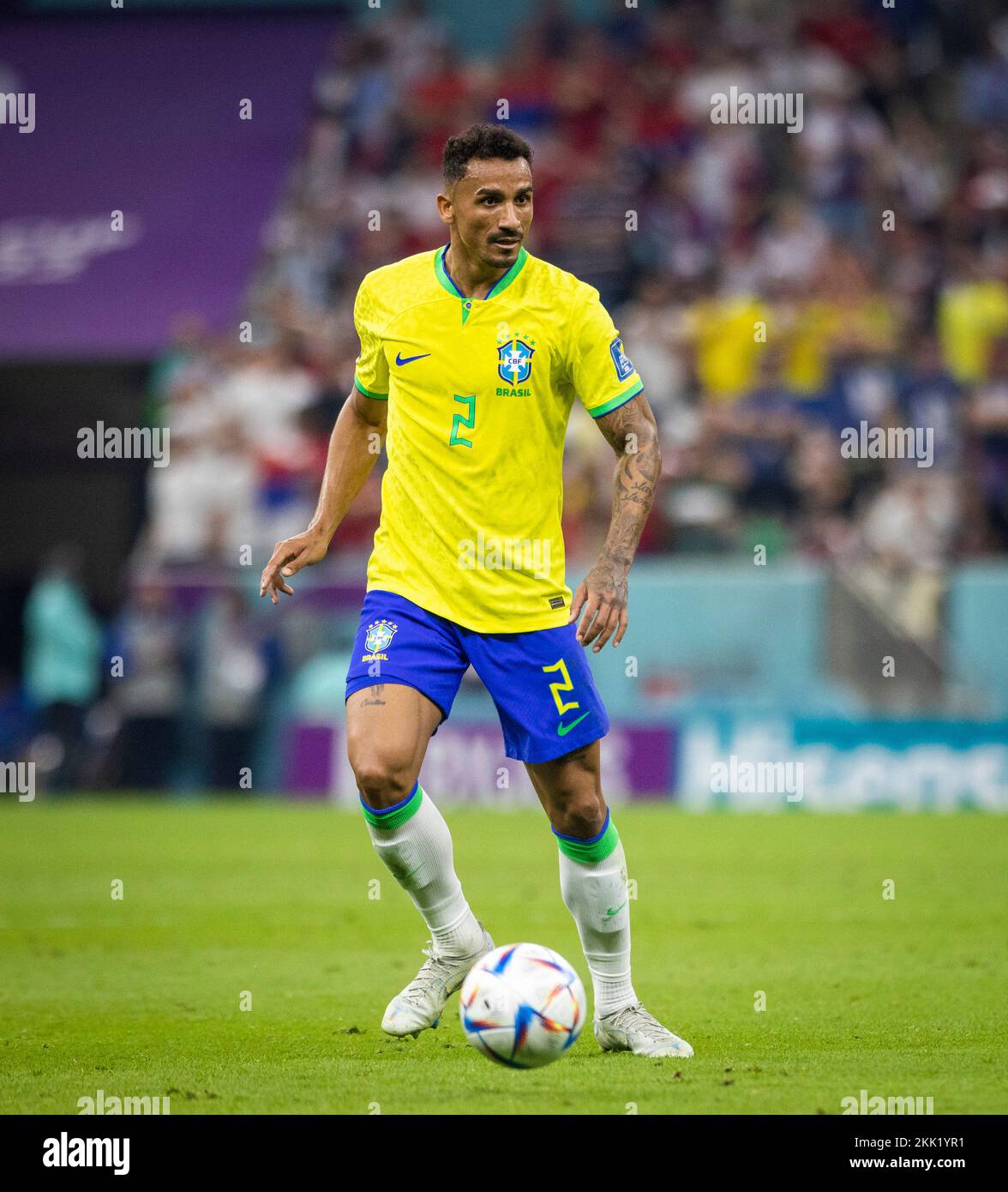 Doha, Qatar. 24th Nov, 2022. Danilo (Brasilien) Brazil - Serbia World ...