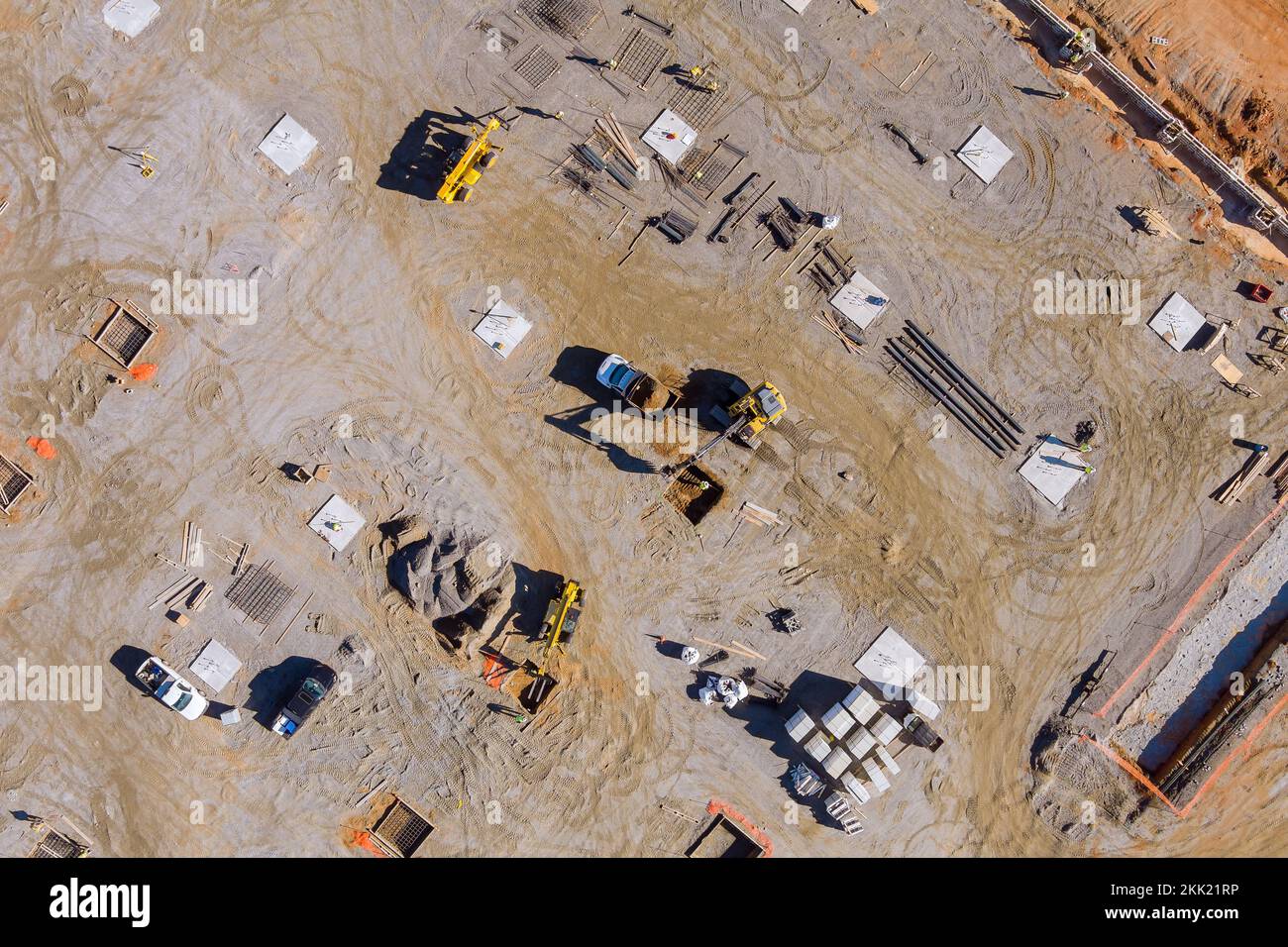 Preparation of concrete foundation be poured in order to begin ...