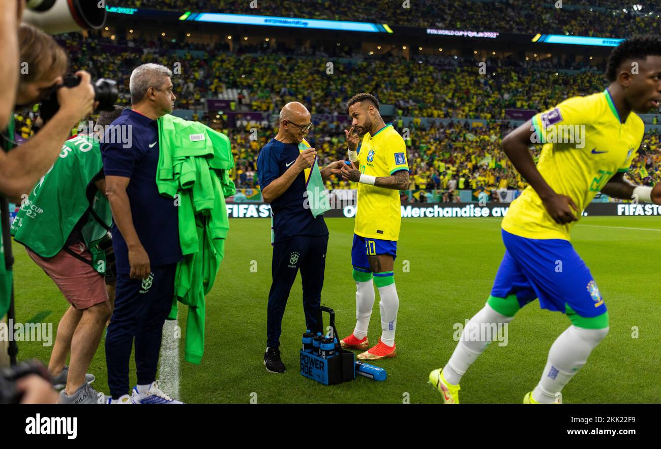 Doha, Qatar. 24th Nov, 2022. Neymar (Brasilien) Brazil - Serbia World ...