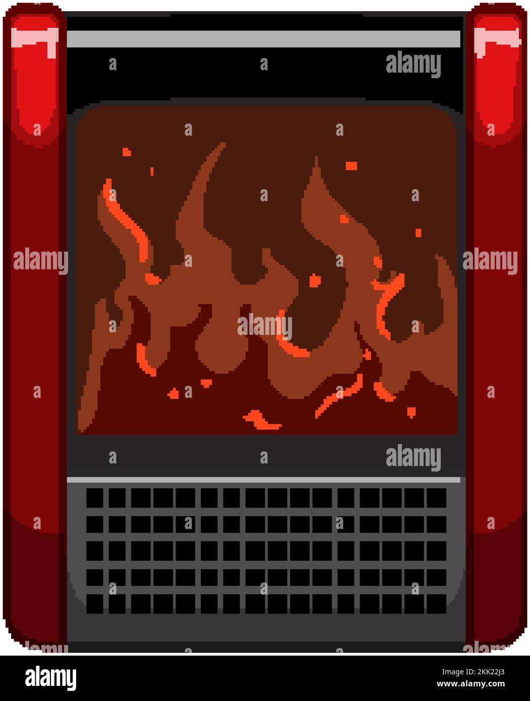 wood fireplace cartoon vector illustration Stock Vector Image & Art - Alamy