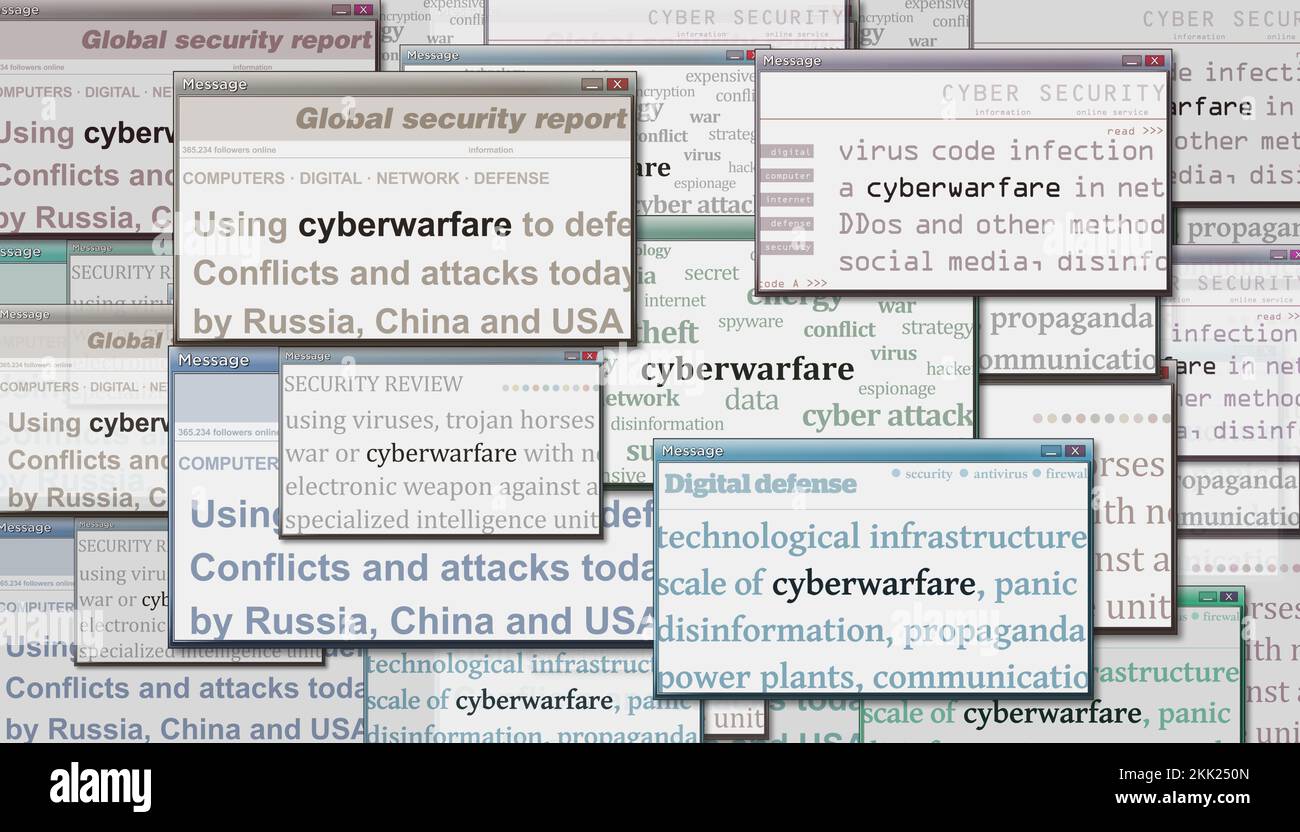 Headline news across international media with Cyberwarfare, cyber ...