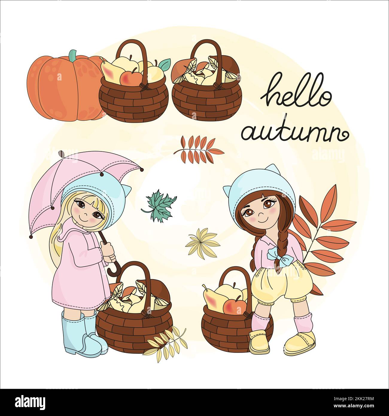 Cartoon girl pear hi-res stock photography and images - Alamy