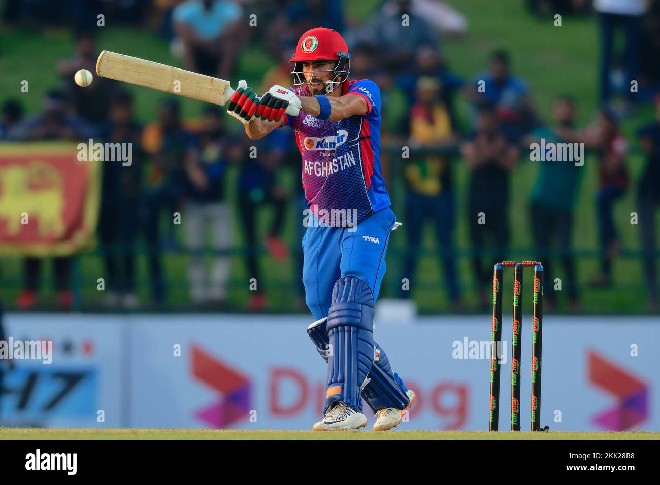 Kandy, Sri Lanka. 25th November 2022. Afghanistan's Ibrahim Zadran ...