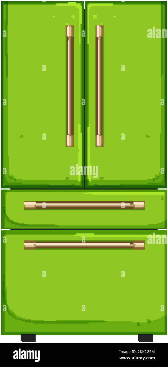 storage fridge refrigerator cartoon vector illustration Stock Vector ...