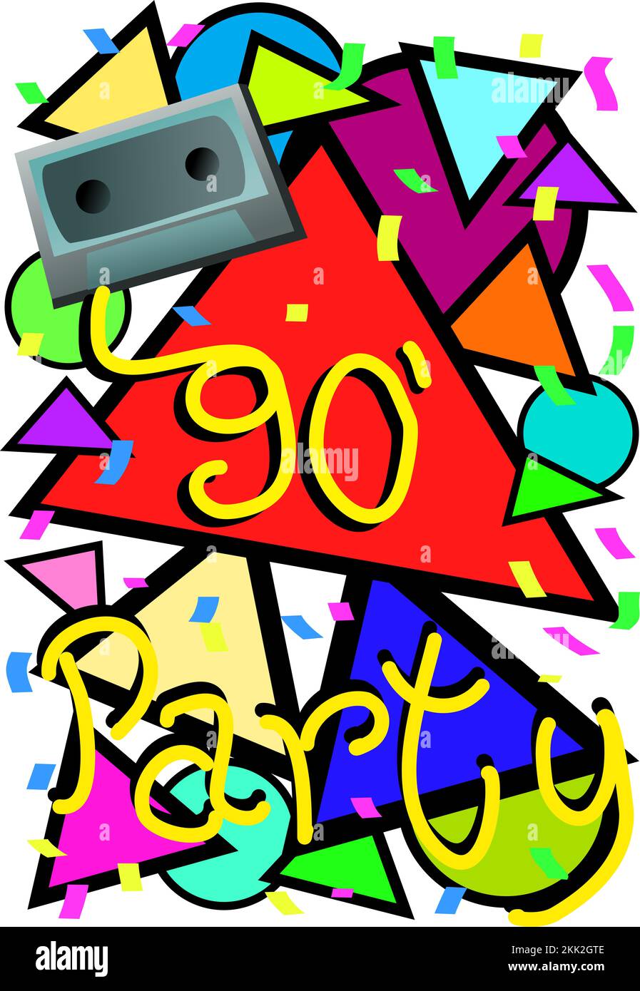 90 s party time image Stock Photo - Alamy
