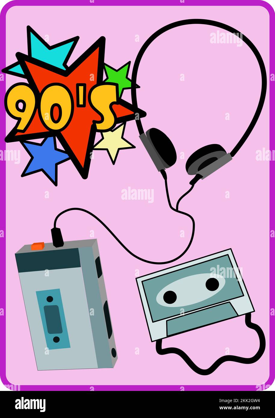 90 s music cassette player Stock Photo - Alamy
