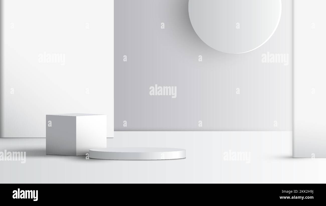 Empty luxury room gray Stock Vector Images - Alamy