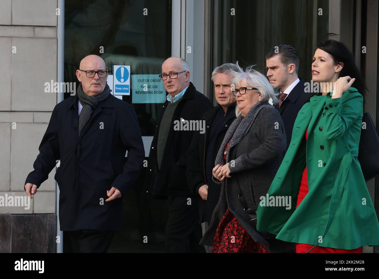 (left to right) family members of Aidan McAnespie, brothers Sean and ...