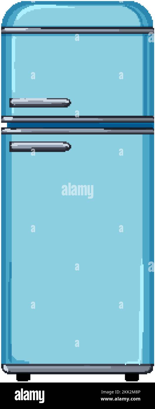 food fridge refrigerator cartoon vector illustration Stock Vector Image ...