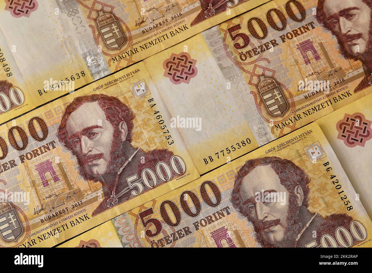 Illustration photo - Banknotes of the Hungarian forint. Money. Energy ...