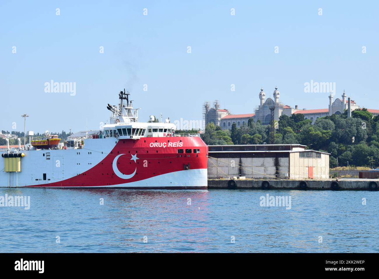 ISTANBUL, TURKEY - AUGUST 22, 2019: Oruç Reis, a Turkish seismic ...