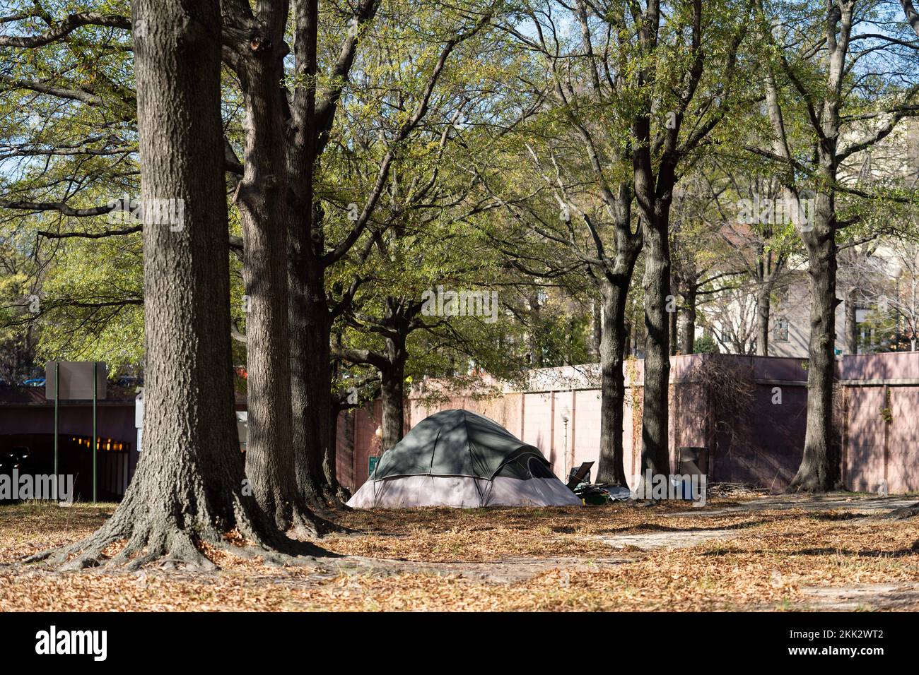 Washington DC, USA. 25th Nov, 2022. A tent in which homeless people ...