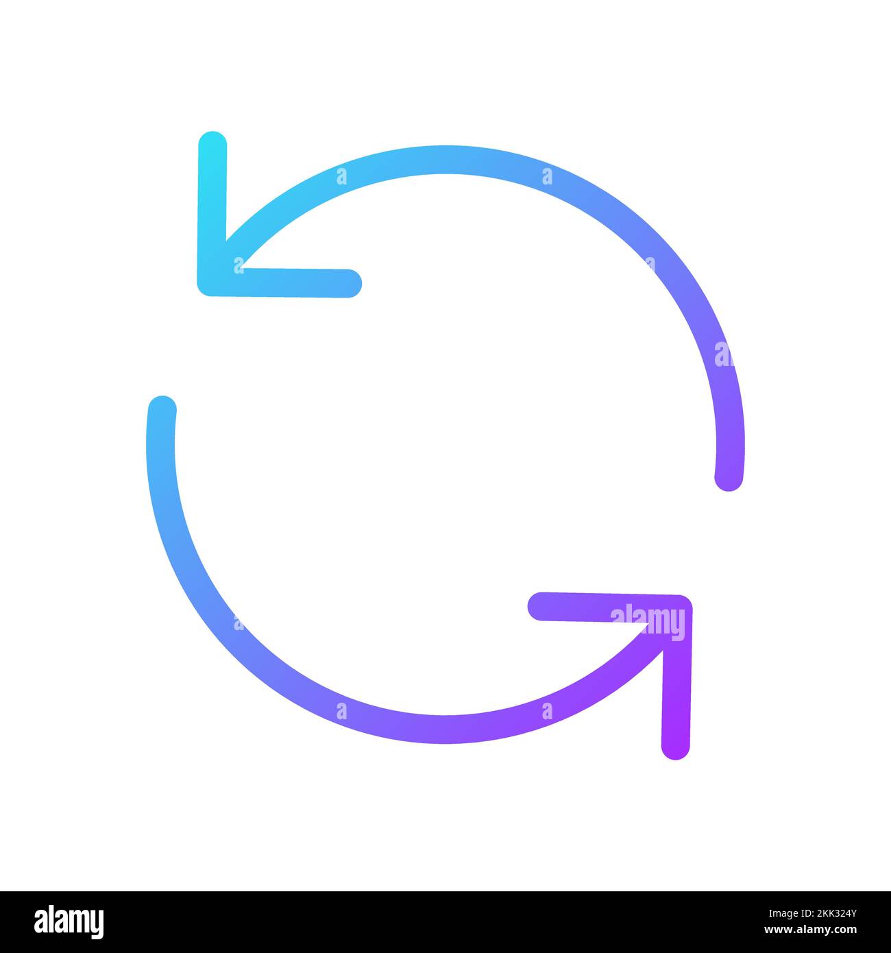 Reload pixel perfect gradient linear ui icon Stock Vector Image & Art ...