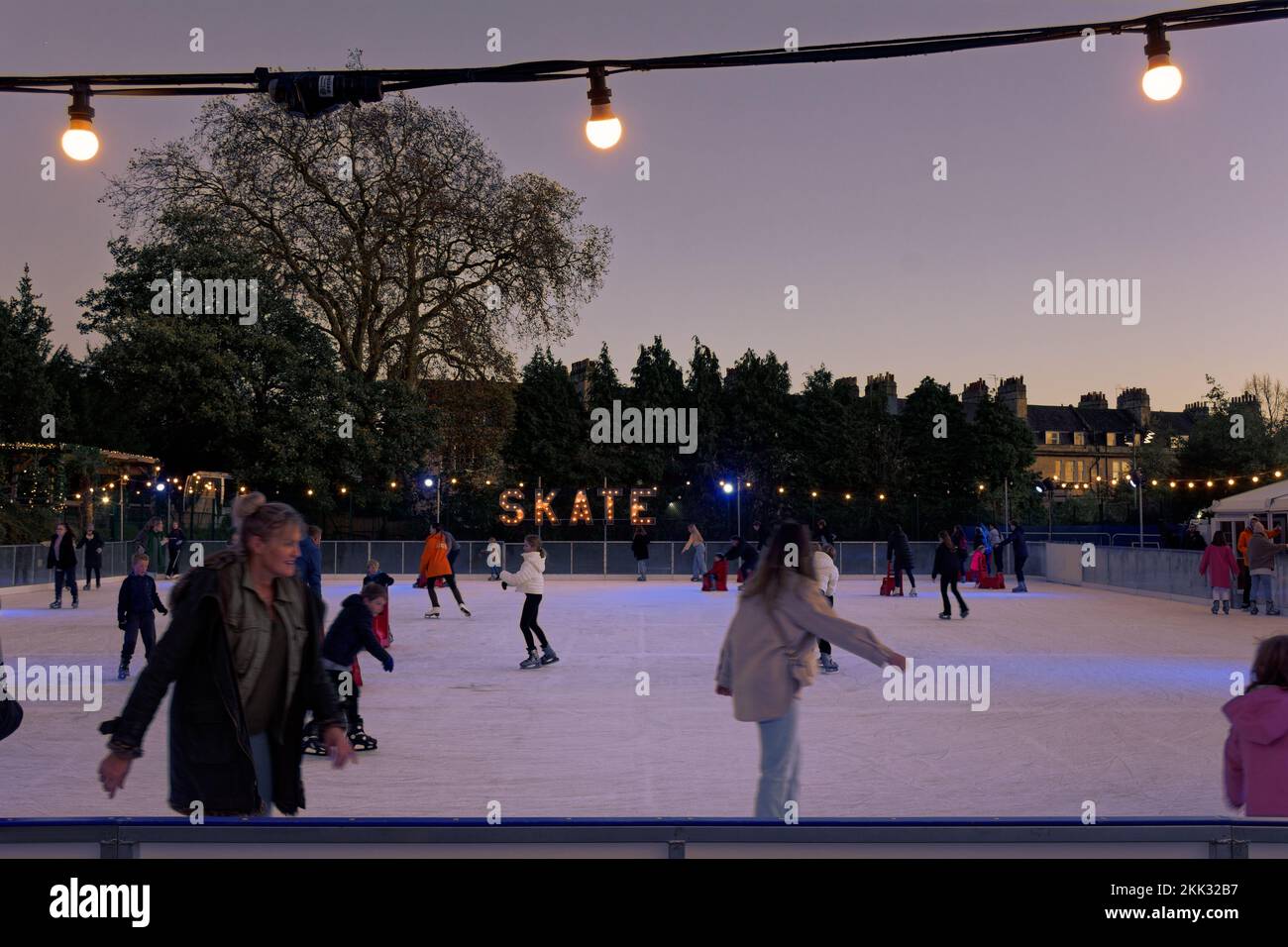 ice skating in Bath Stock Photo - Alamy