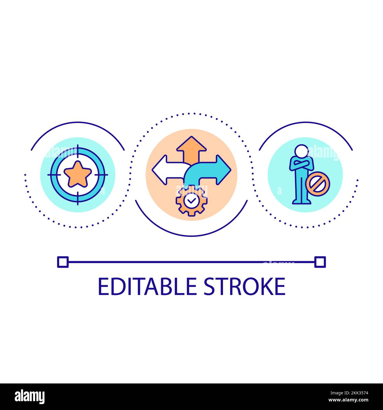 Goal setting mindset loop concept icon Stock Vector Image & Art - Alamy