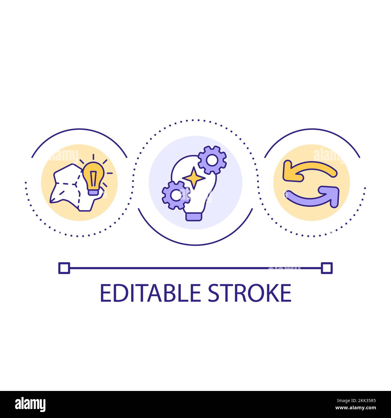 Creative thinking loop concept icon Stock Vector Image & Art - Alamy