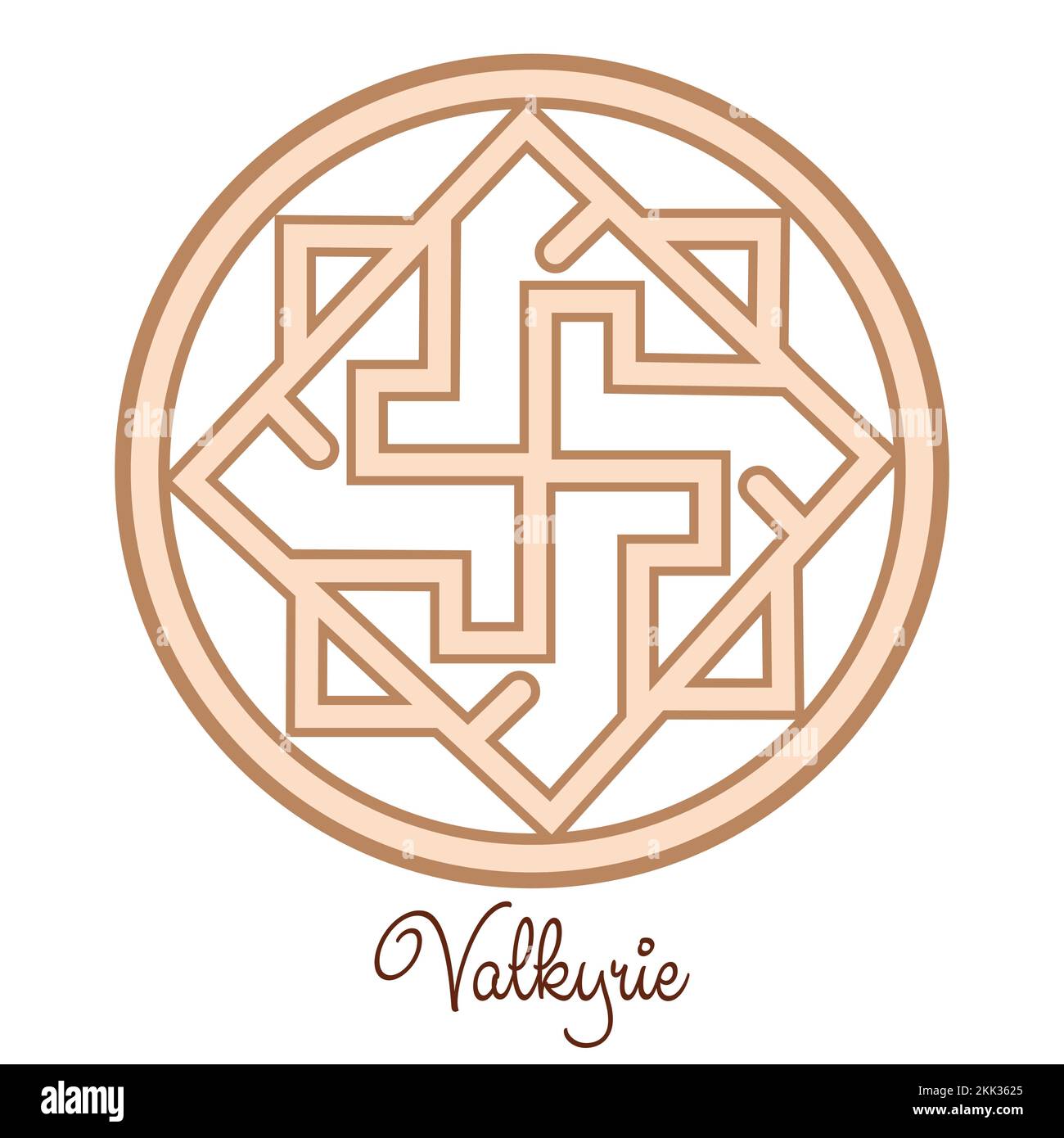 Valkyrie, an ancient Slavic symbol, decorated with Scandinavian ...