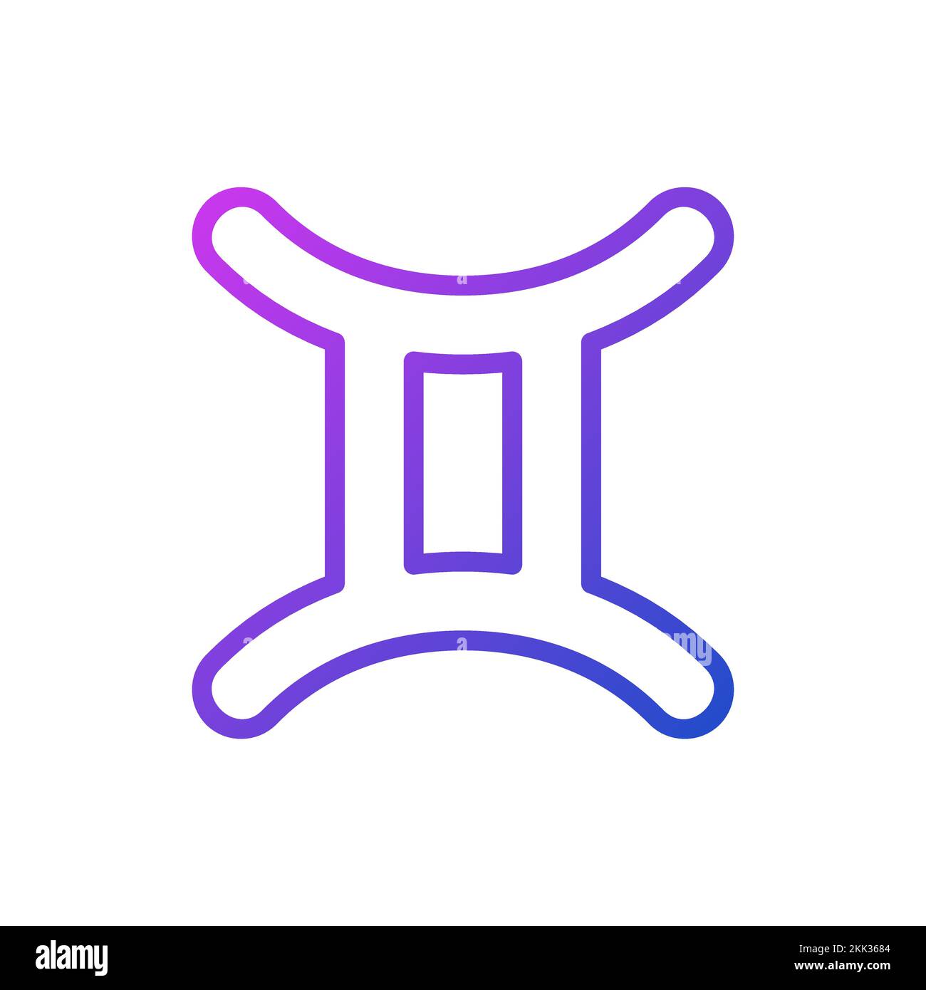 Gemini pixel perfect gradient linear vector icon Stock Vector Image & Art - Alamy