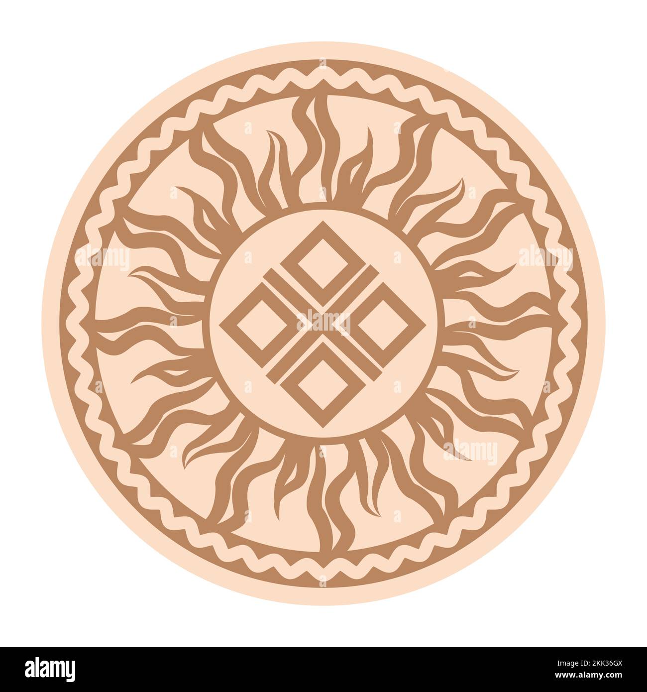 Yarylo Makosh, an ancient Slavic symbol, decorated with Scandinavian ...