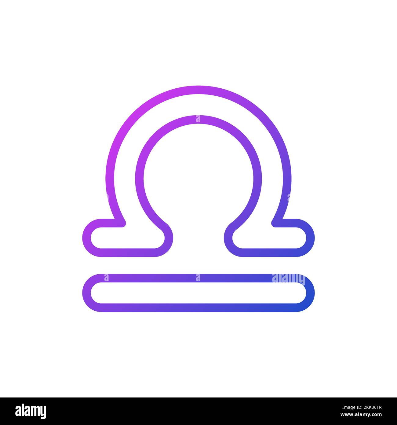 Libra pixel perfect gradient linear vector icon Stock Vector Image ...