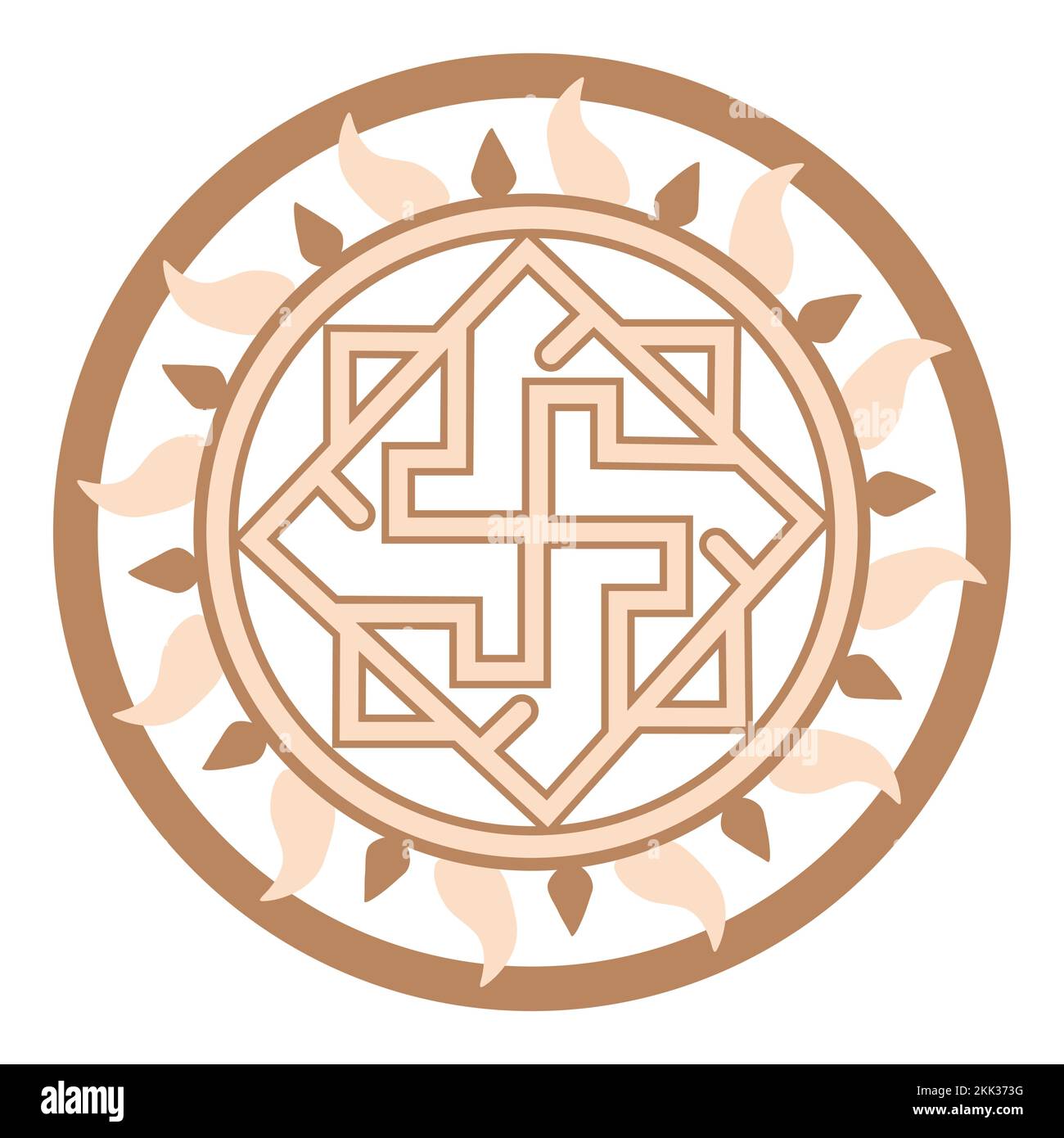 Valkyrie, an ancient Slavic symbol, decorated with Scandinavian ...