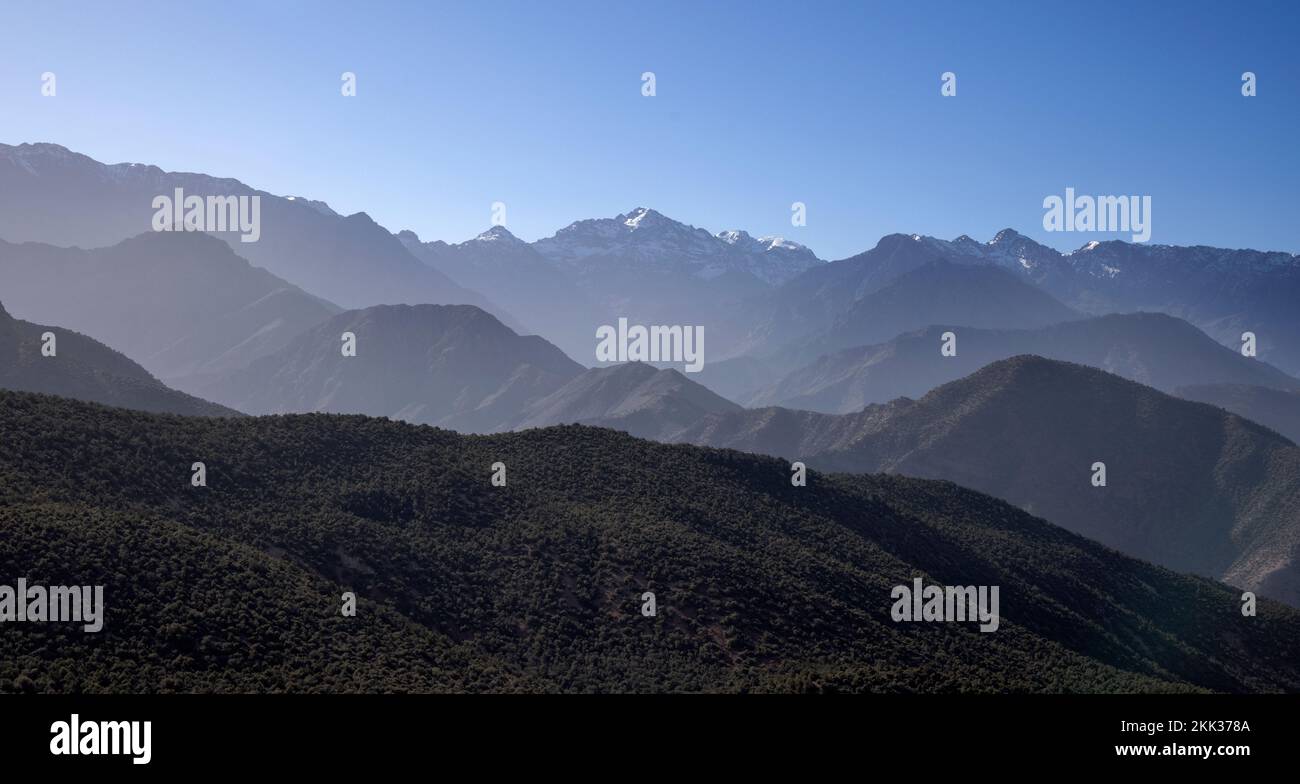snow remaining in late summer on the pops of the high atlas mountains ...