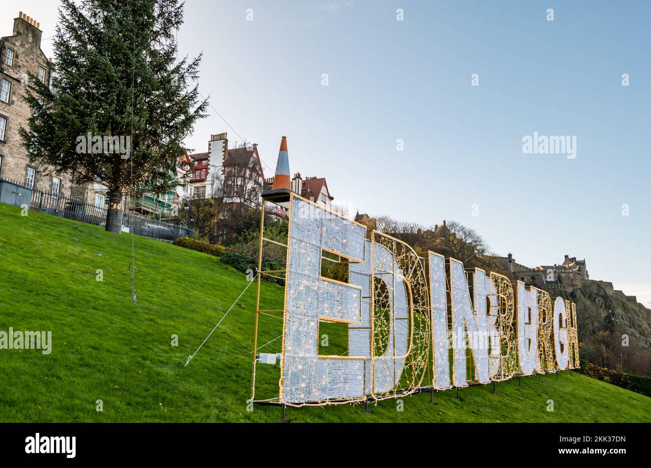 Edinburgh, Scotland, UK, 25th November 2022. Christmas: the city's name ...