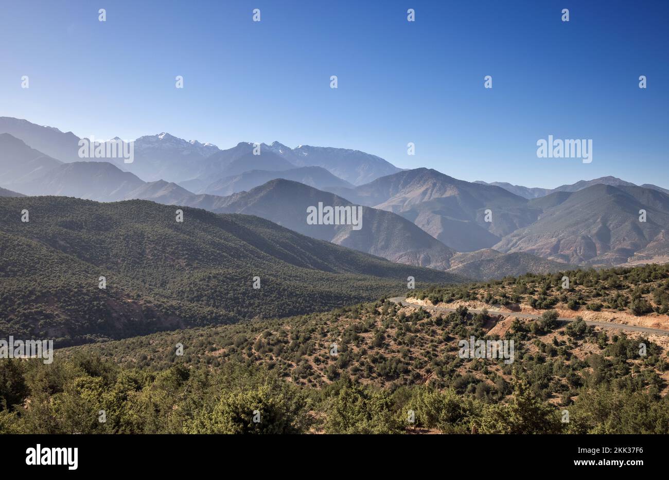 snow remaining in late summer on the pops of the high atlas mountains ...