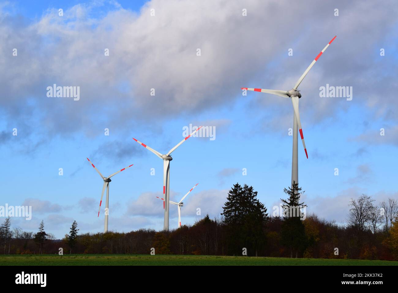 wind power plants in autumn landscape Stock Photo - Alamy