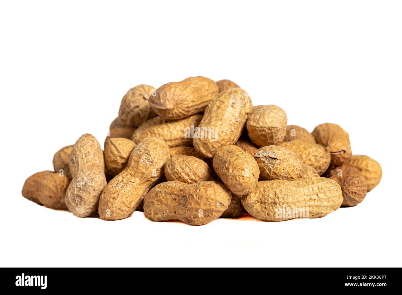 Peanuts in shell isolated on a white background. Nuts. healthy food ...