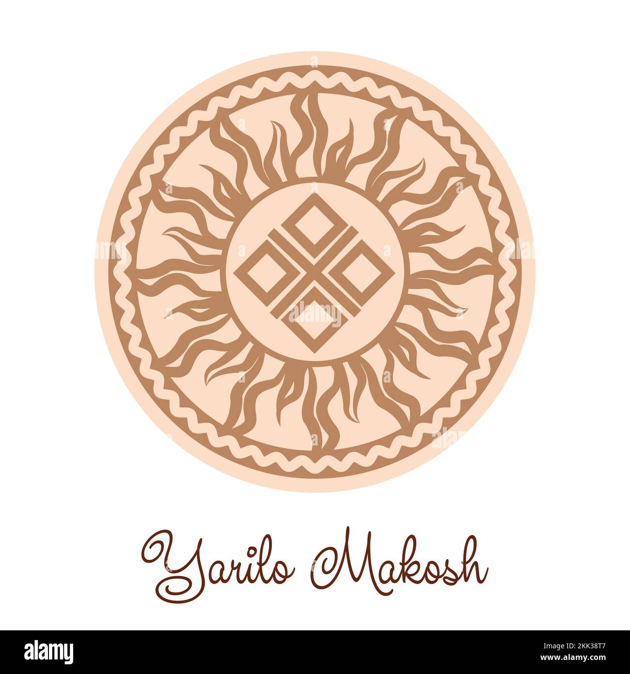 Yarylo Makosh, an ancient Slavic symbol, decorated with Scandinavian ...