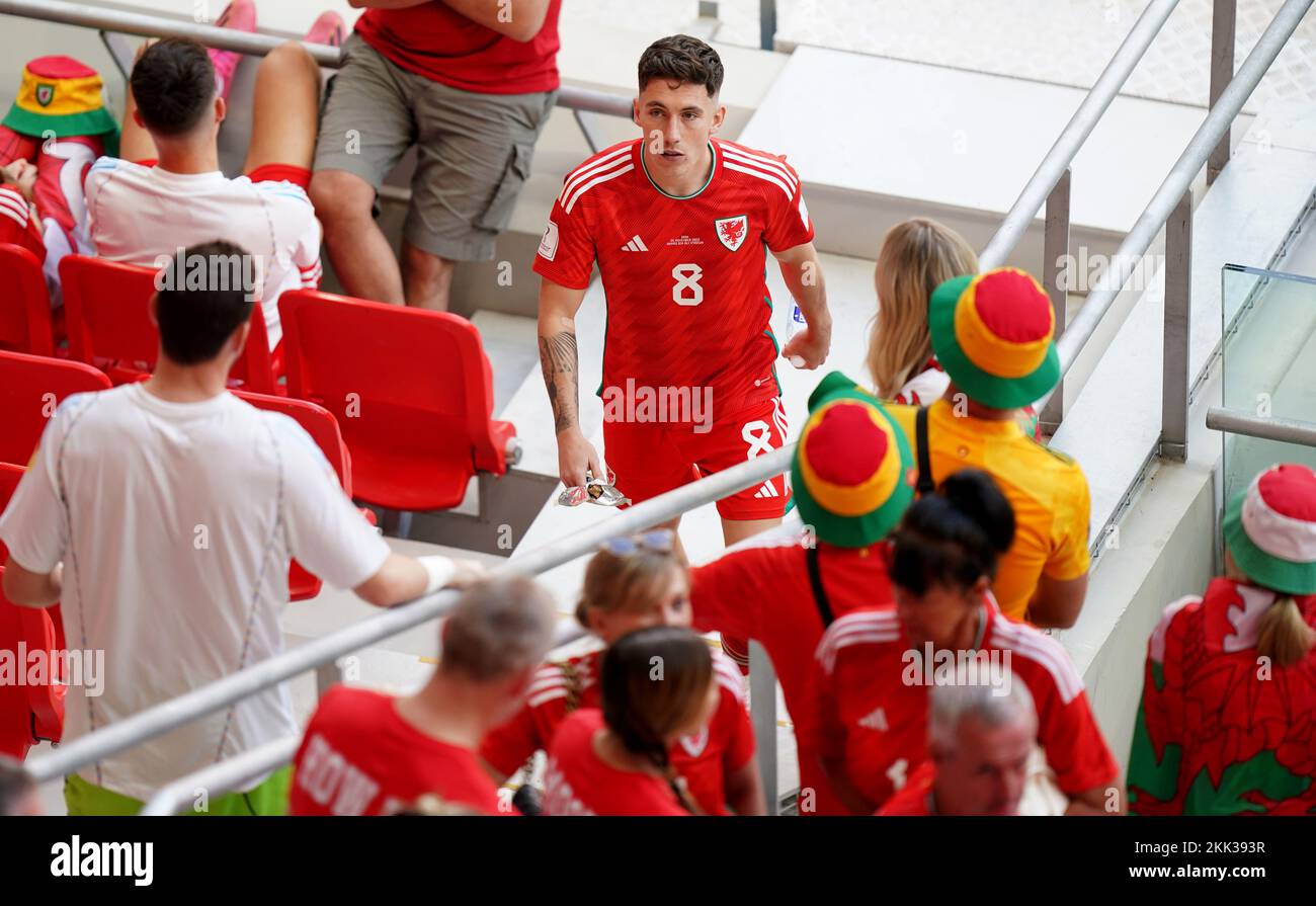 Wales’ Harry Wilson after the FIFA World Cup Group B match at the Ahmad ...