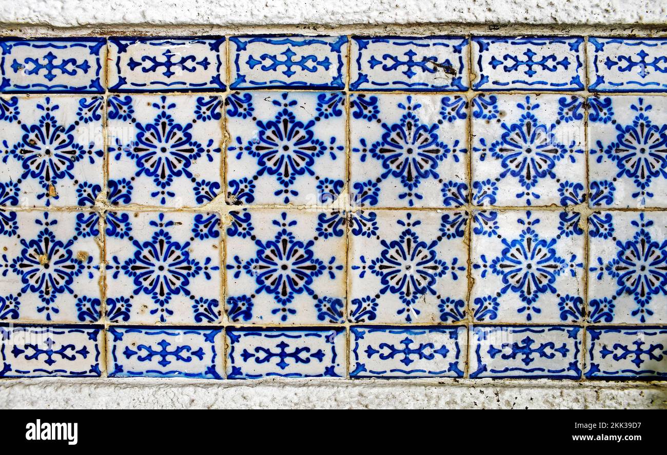 Old tiles pattern on wall in Petropolis, Rio de Janeiro, Brazil Stock ...