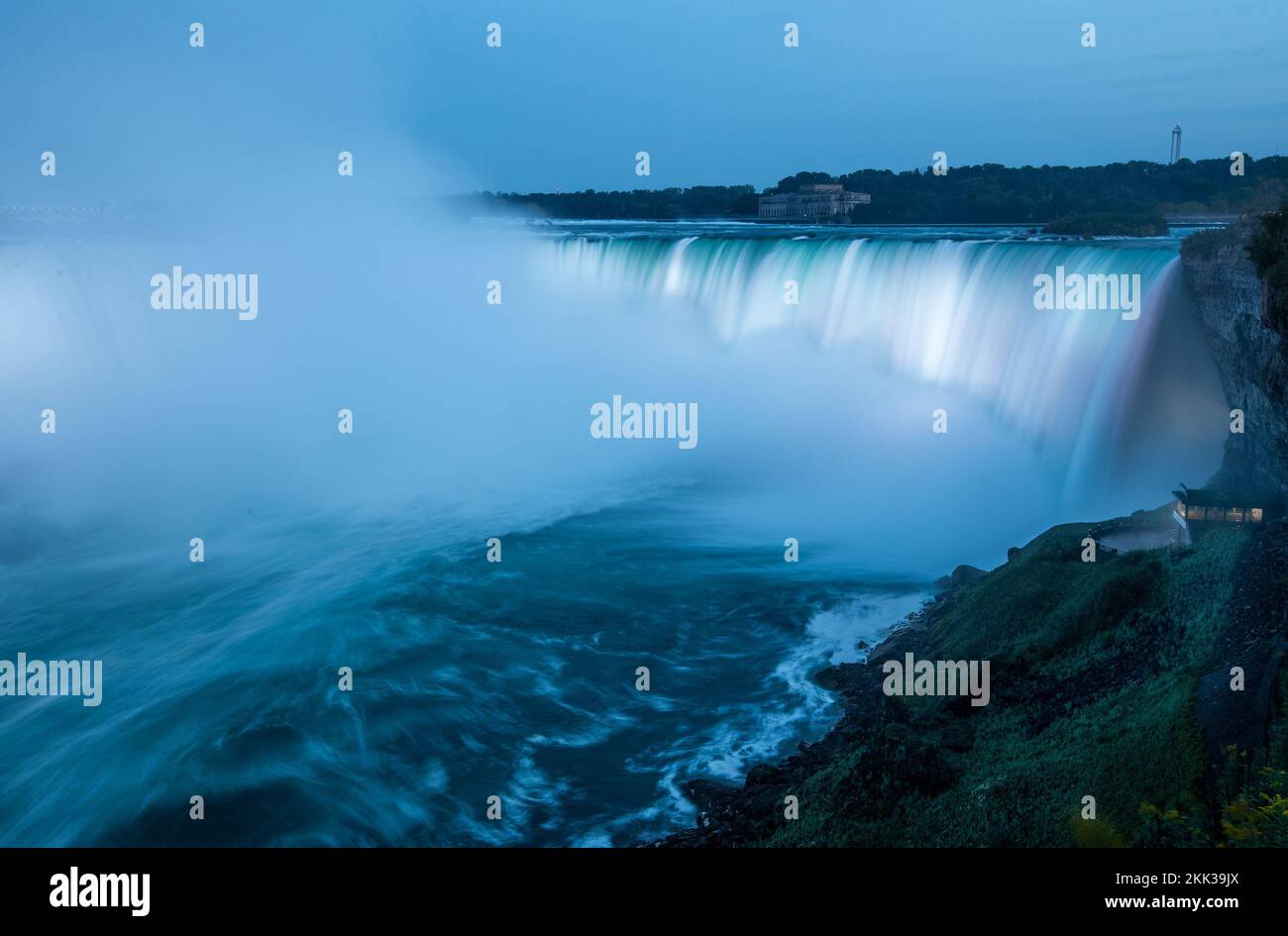 NIagara waterfall long exposure at Ontario, Canada. Niagara with ...
