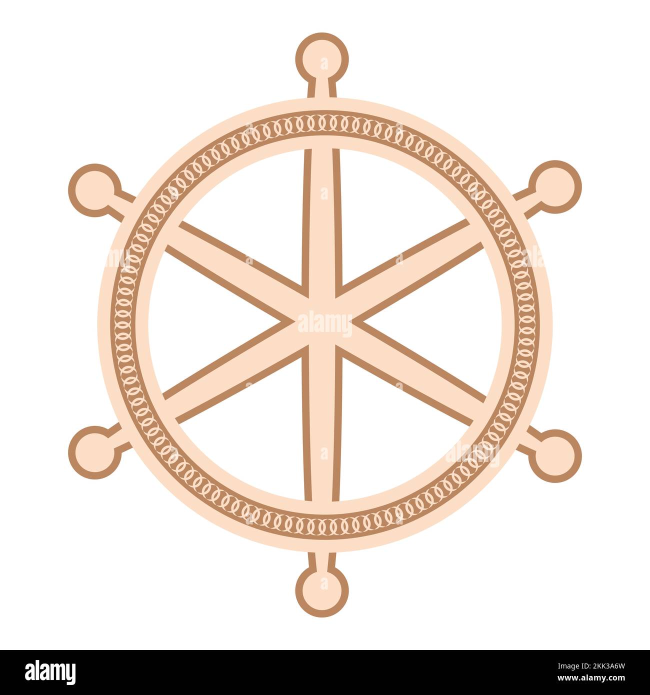 A ship's wheel, an ancient Slavic symbol, decorated with Scandinavian ...
