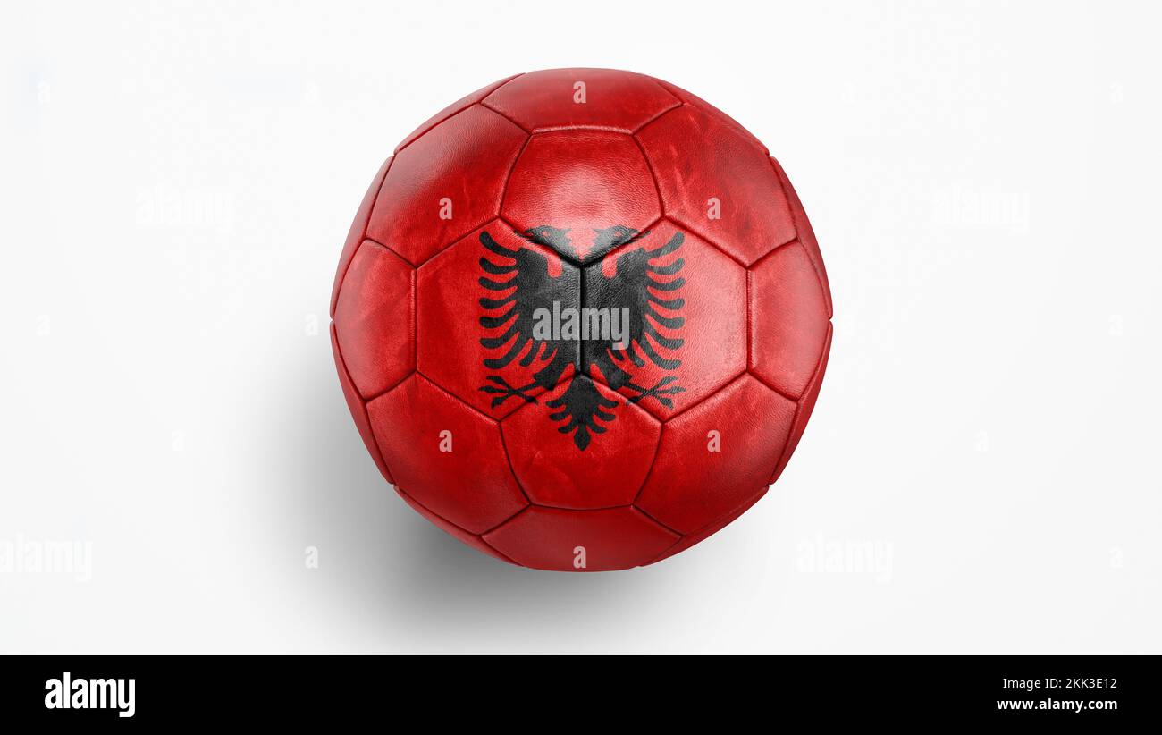 3d rendering of a Albania soccer ball isolated on a white background ...