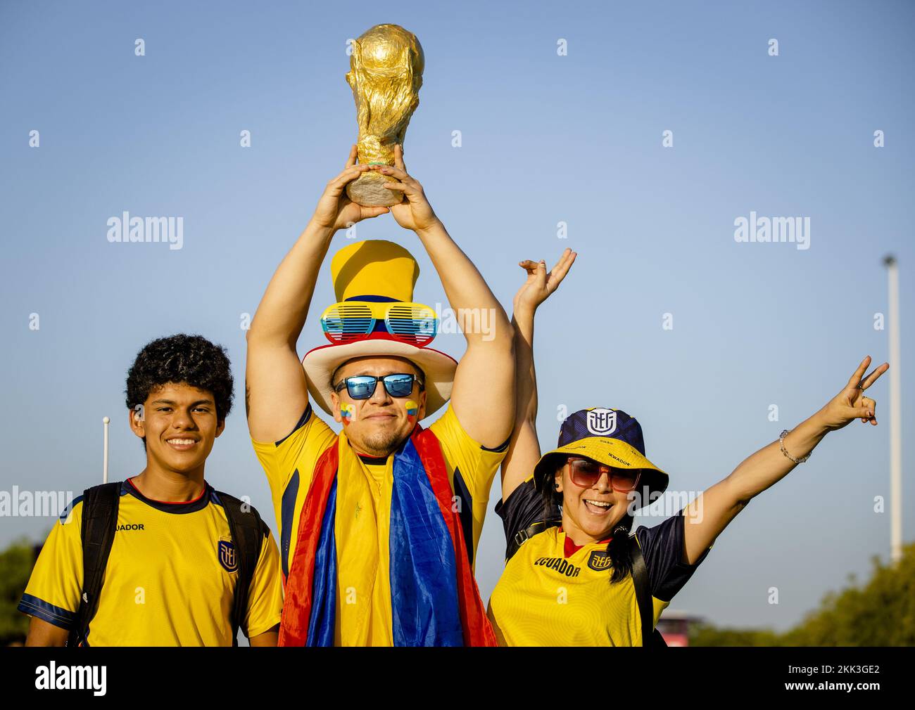 Al Rayyan, Qatar. 25th Nov, 2022. QATAR - Fans of Ecuador with a ...