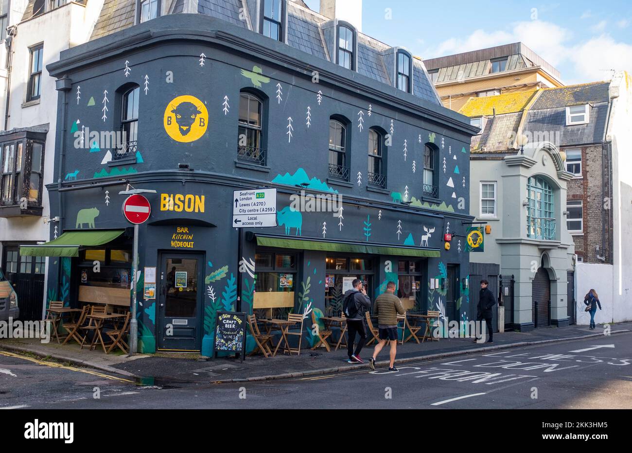 The Bison Bar in North Road Brighton , Sussex , England UK Stock Photo ...