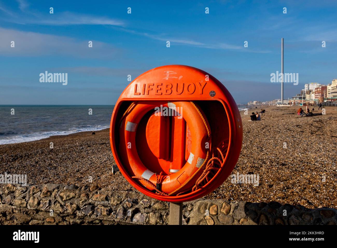 Brighton seafront safety lifebouy , Sussex , England UK Stock Photo - Alamy